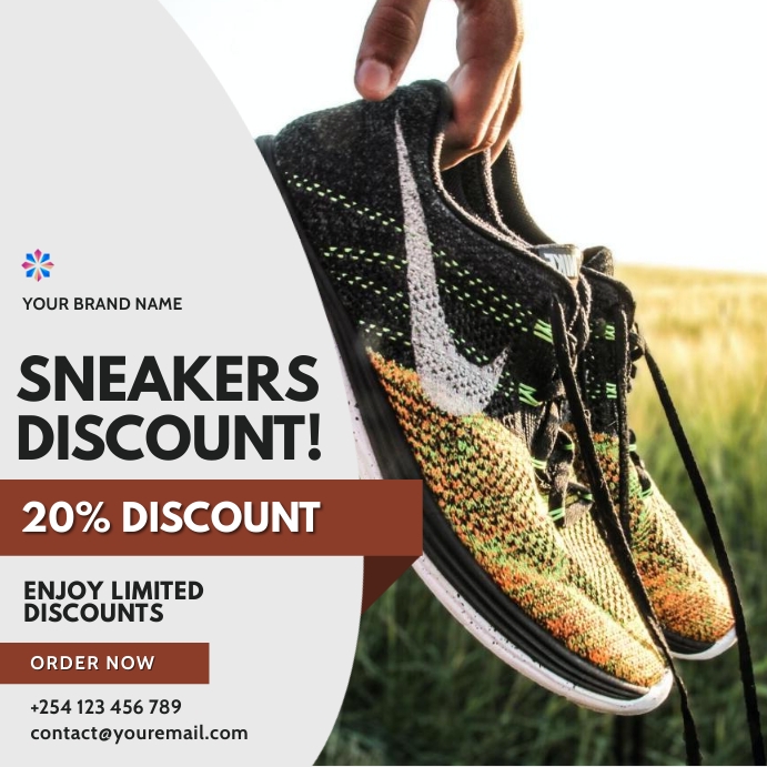 sneakers rubber sport shoe fashion sale flyer Template | PosterMyWall