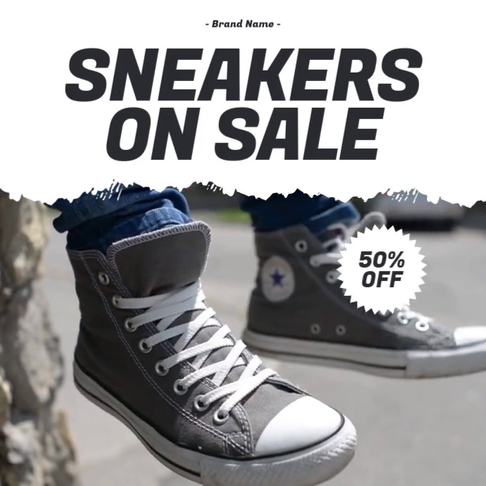 Sneakers Sale - Square Video Ad Template | PosterMyWall