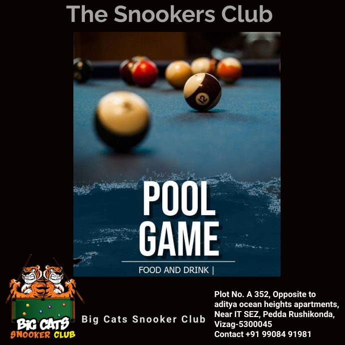 Snooker Club Poster Template | PosterMyWall