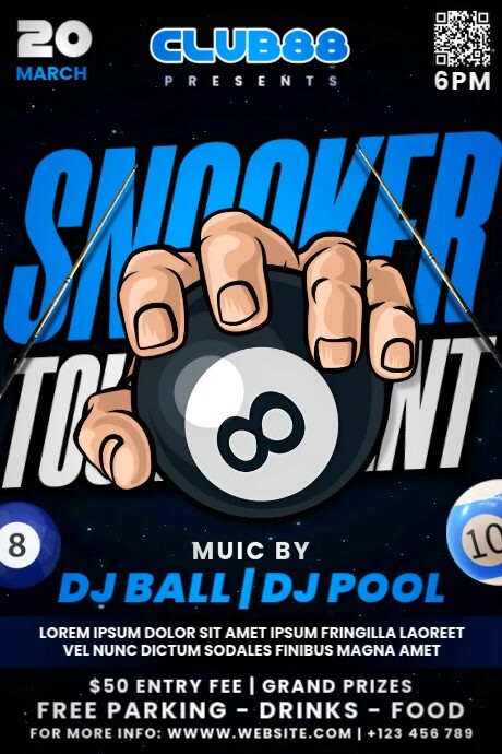Snooker Tournament Template | PosterMyWall