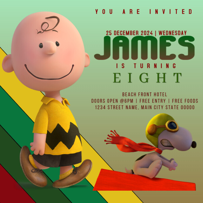 Plantilla de Snoopy Birthday Instagram Post | PosterMyWall