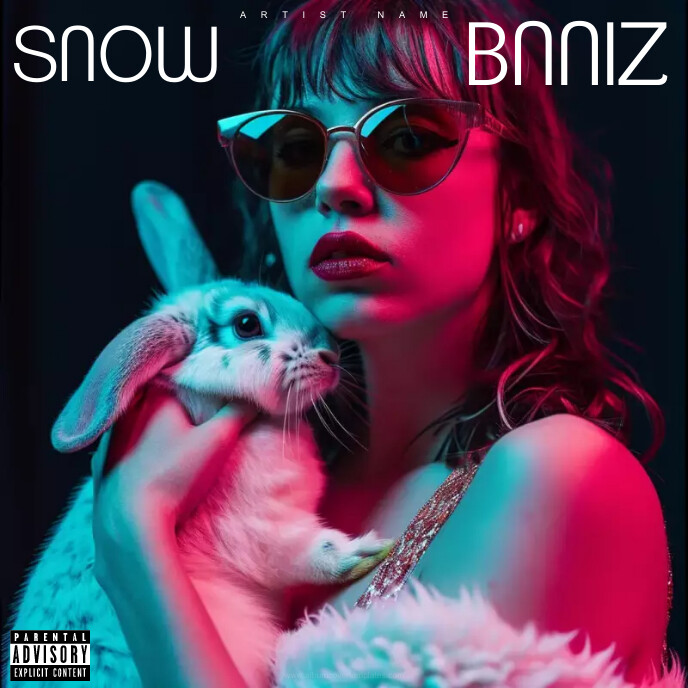 snow bunny art album art albumcovertemplate | PosterMyWall