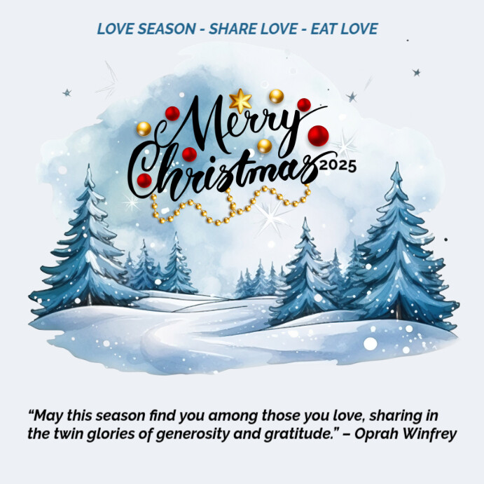 Plantilla de Snow Christmas Instagram Post | PosterMyWall