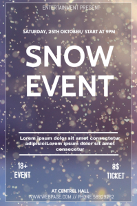 Snow event flyer template | PosterMyWall