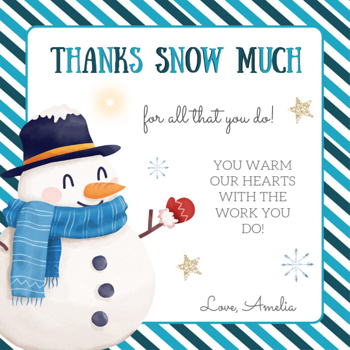 Snow Gift Tags Editable Template | PosterMyWall