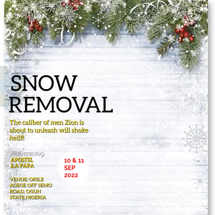 SNOW REMOVAL Template | PosterMyWall