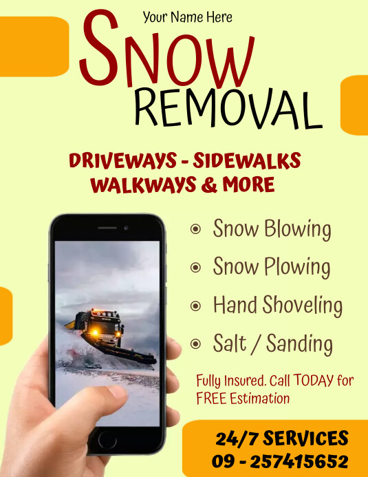 Snow Removal Flyer Template | PosterMyWall