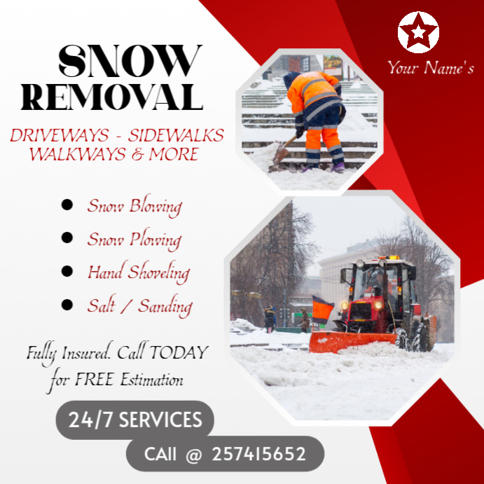 Snow Removal Flyer Template | PosterMyWall