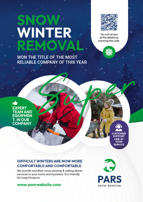 Snow Removal Service Flyer Template | PosterMyWall