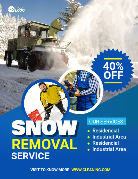 Snow Removal Service Flyer Template | PosterMyWall
