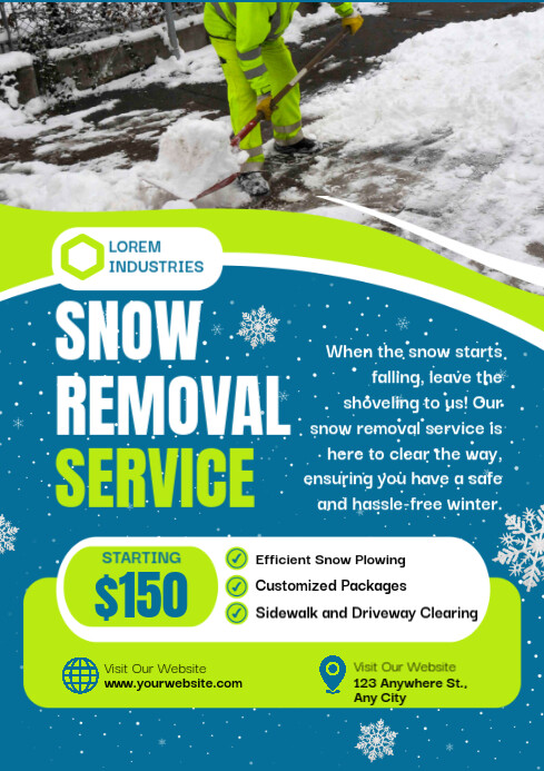 Snow Removal Service Flyer Template | PosterMyWall