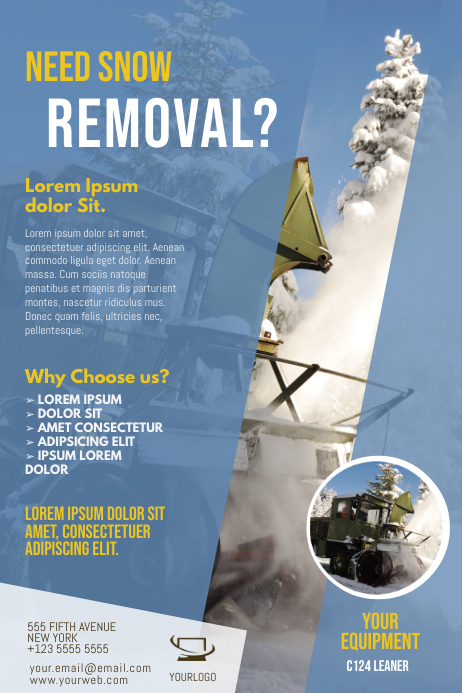 Snow removal service flyer design template | PosterMyWall