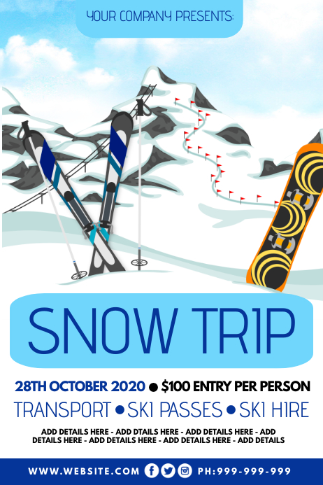Copy of Snow Trip Poster | PosterMyWall