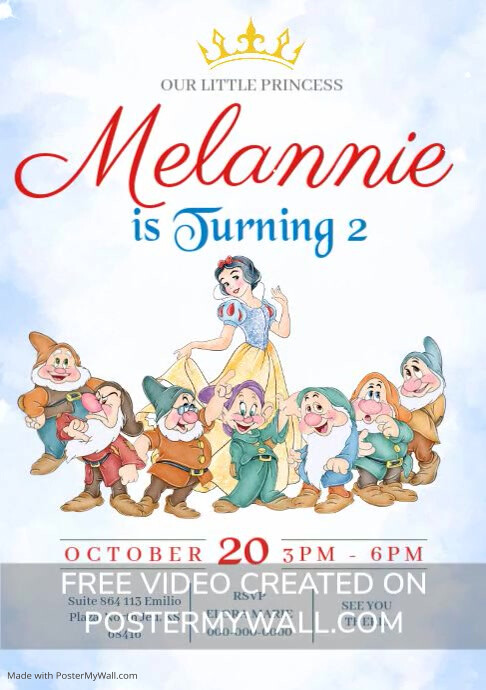 Snow white and the 7 dwarfs Template | PosterMyWall