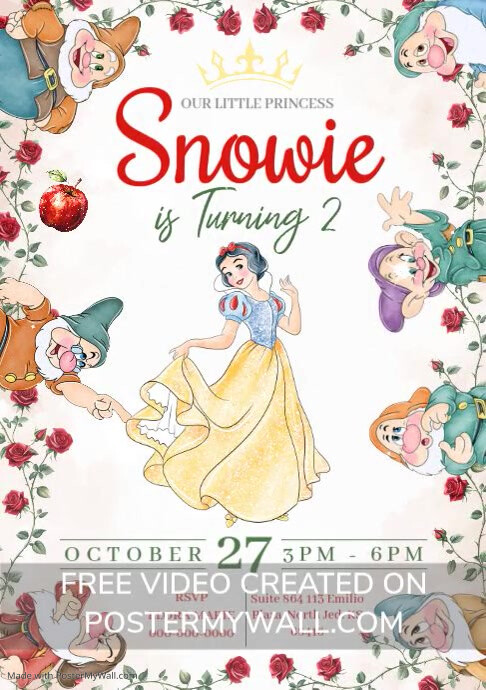 Snow White and the seven Dwarf Template | PosterMyWall