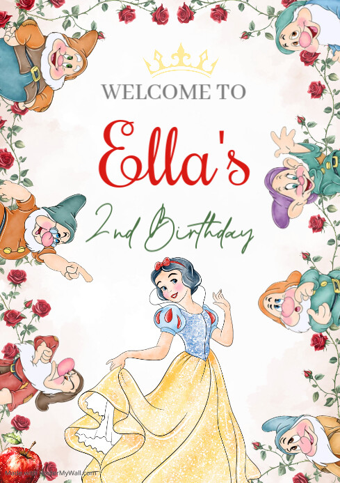 Snow white and the seven dwarfs Template | PosterMyWall