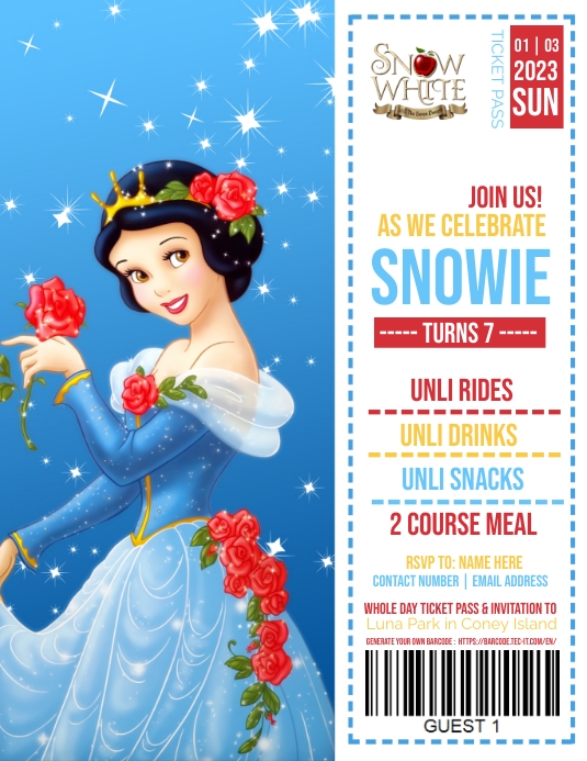 Snow White Template | PosterMyWall