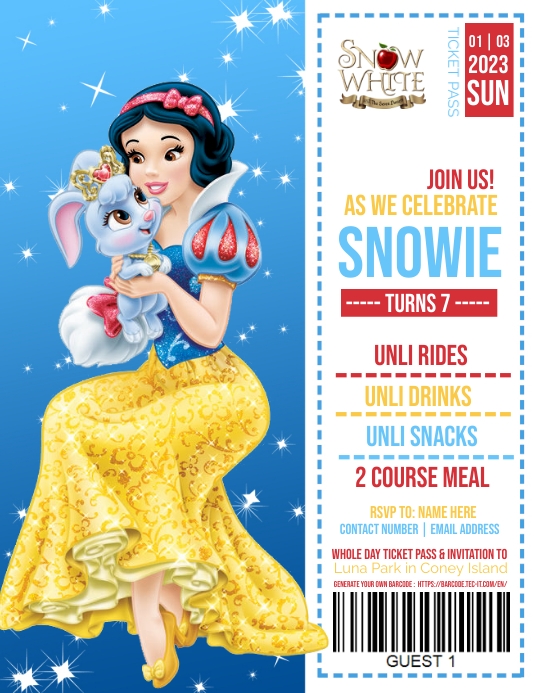 Snow White Template | PosterMyWall