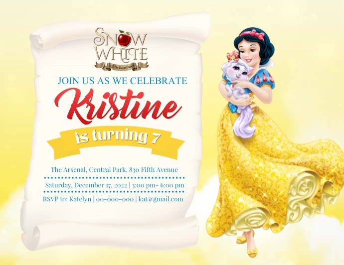 Snow White Template | PosterMyWall