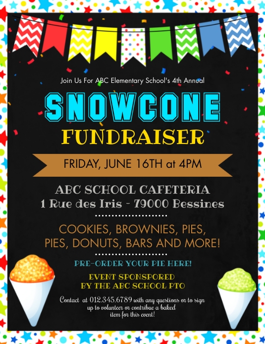 Copy of Snowcone Fundraiser Flyer | PosterMyWall