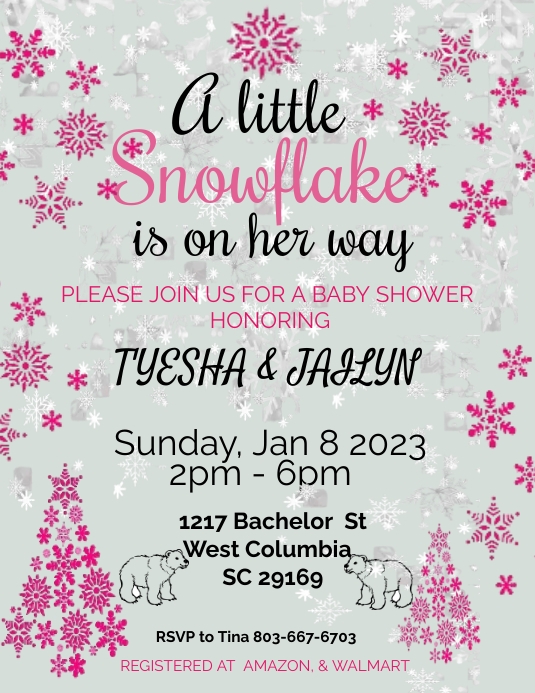 Snowflake invitaion Template | PosterMyWall