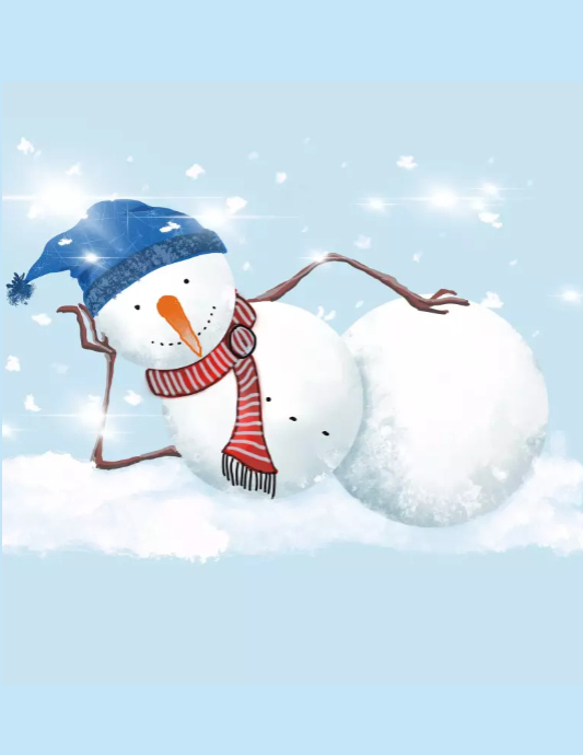 Snowman Relaxing, Holiday Gift Cards Template | PosterMyWall