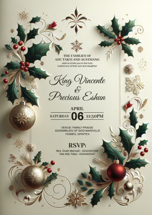 Copy of Snowy Wedding Invitation | PosterMyWall