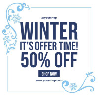 Modern Snow Winter Sale Instagram Post Template | PosterMyWall