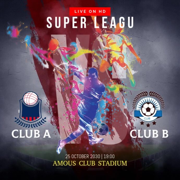 Soccer and football match schedule club Template | PosterMyWall