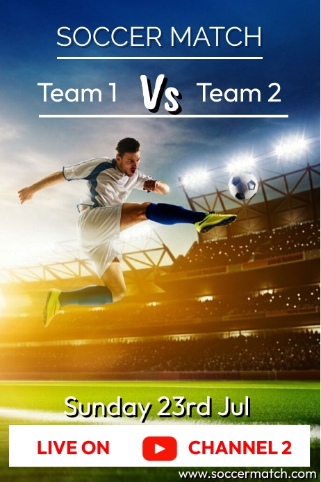 Soccer banner Template | PosterMyWall