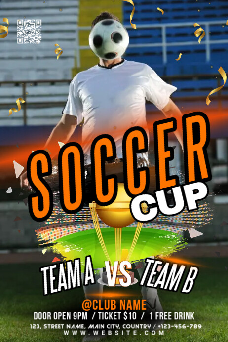 Soccer Banner Template | PosterMyWall