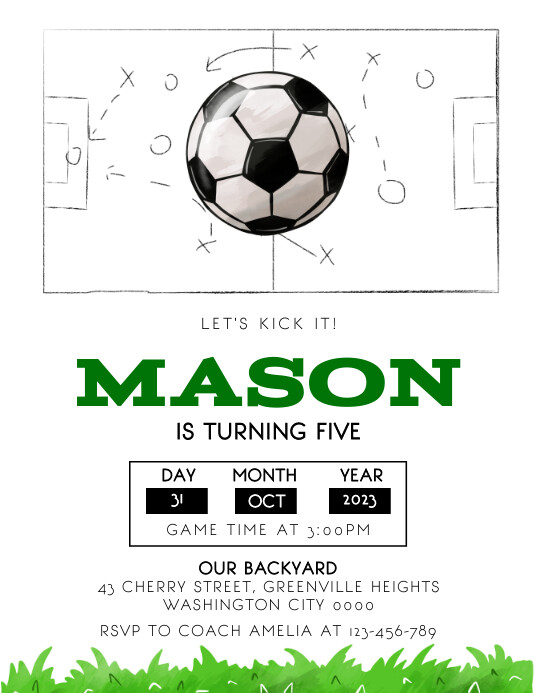 Soccer Birthday Template | PosterMyWall