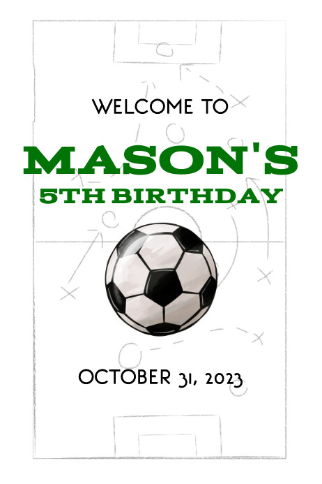Soccer Birthday Template | PosterMyWall