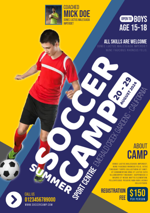 Soccer Camp Flyer Template | PosterMyWall