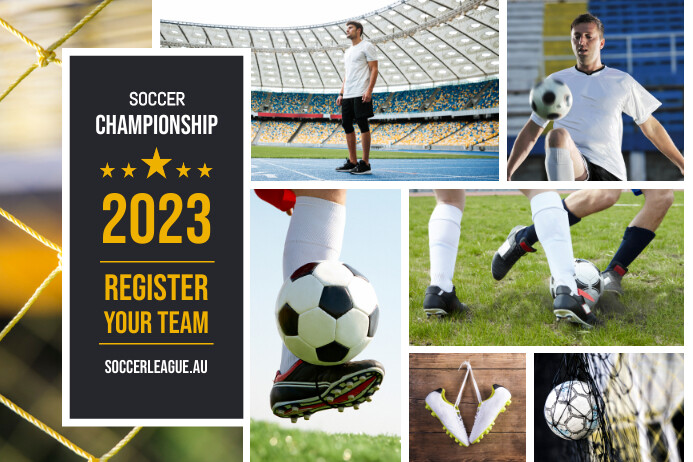 Soccer Championship Collage Template | PosterMyWall