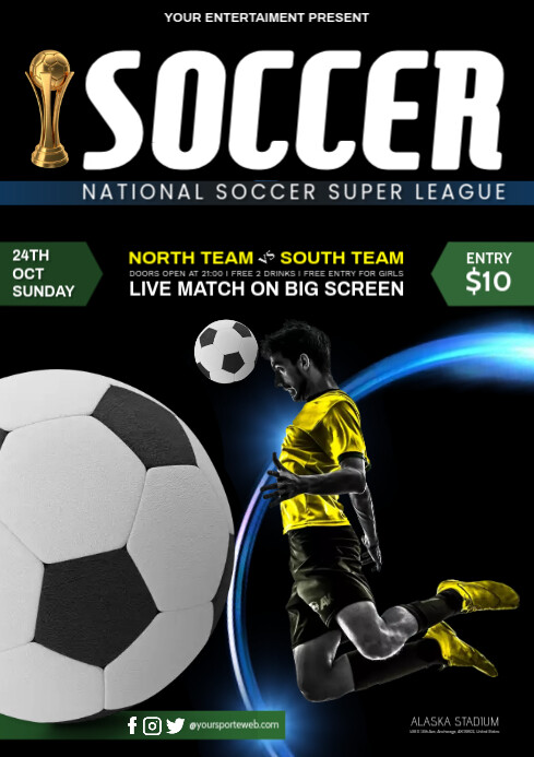 Copy of Soccer championship tournament flyers | PosterMyWall