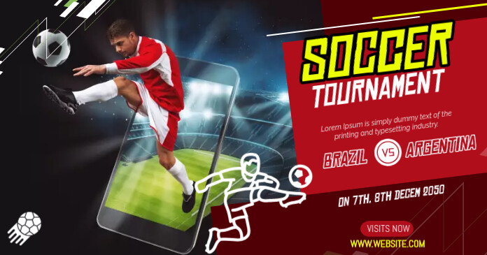 Soccer Facebook Share Image Template | PosterMyWall