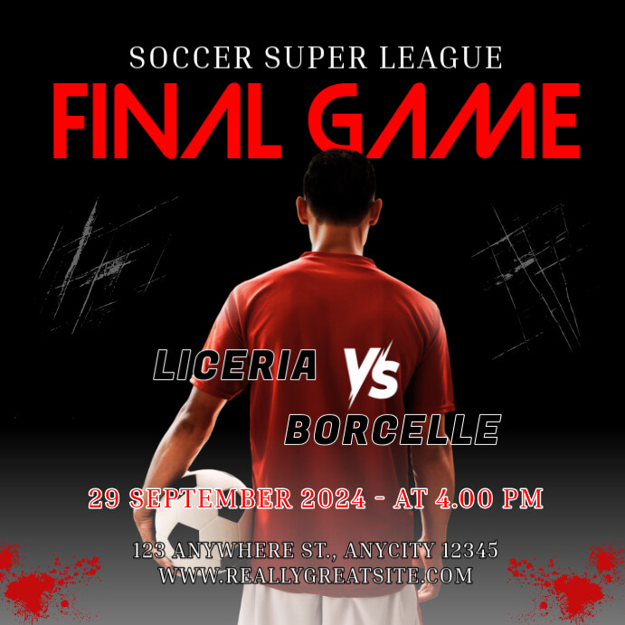 Soccer Final Game Template | PosterMyWall