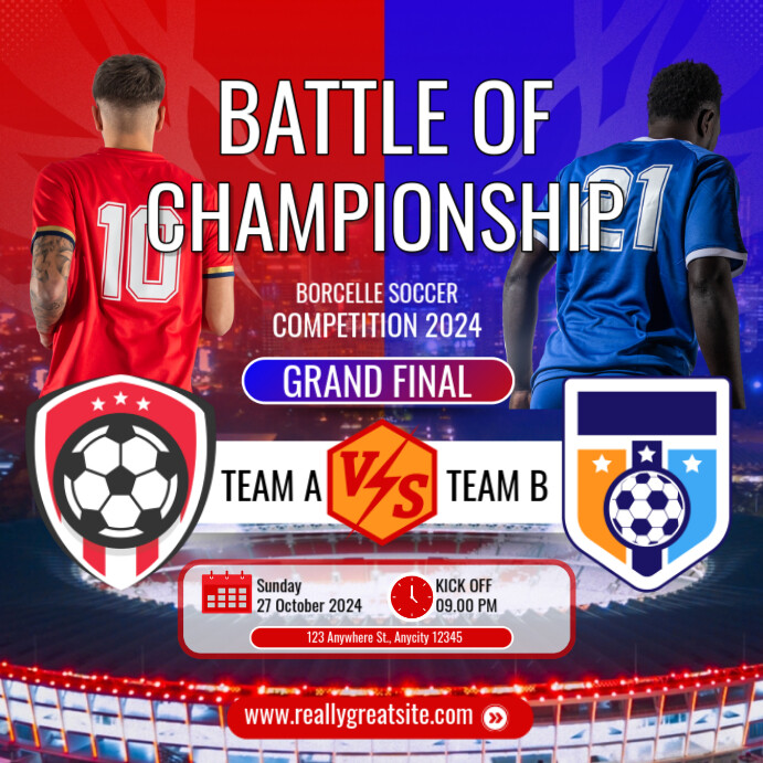 Soccer Final Match Template | PosterMyWall