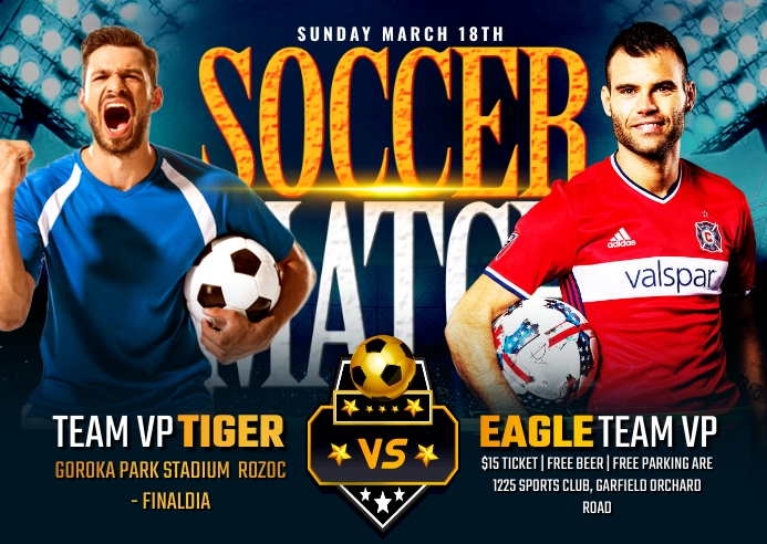 Copy of soccer flyer template | PosterMyWall