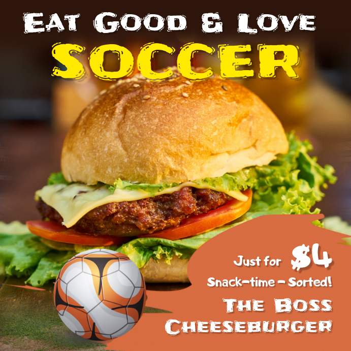 Soccer Food Deals Instagram Post Template | PosterMyWall