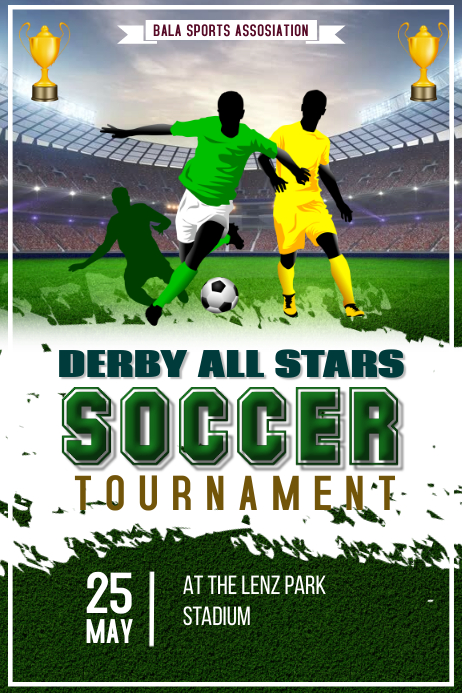 SOCCER FOOTBAL POSTER Template | PosterMyWall