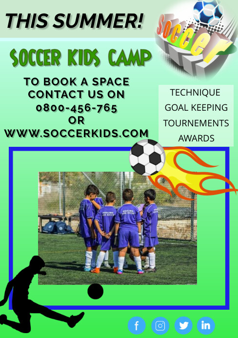 SOCCER FOOTBALL CLUB ACADEMY FLYER Template | PosterMyWall