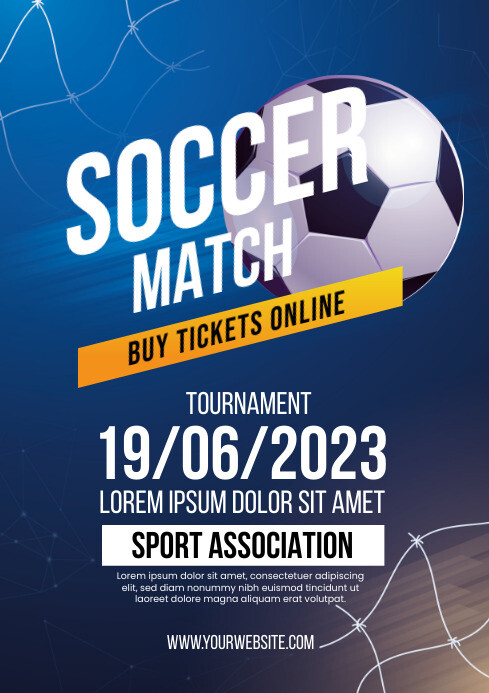 Copy of Soccer Football Match Poster | PosterMyWall