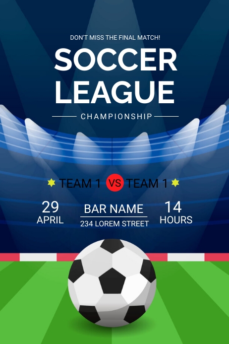 Templat Poster Sepak Bola | PosterMyWall