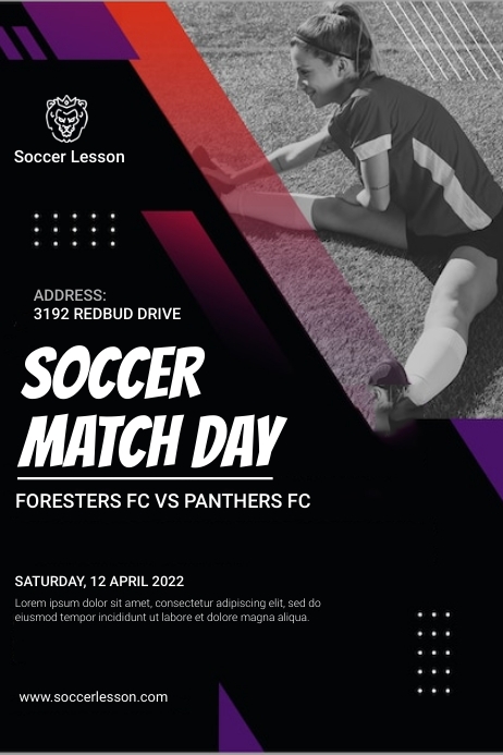 SOCCER FOOTBALL POSTER TEMPLATE | PosterMyWall