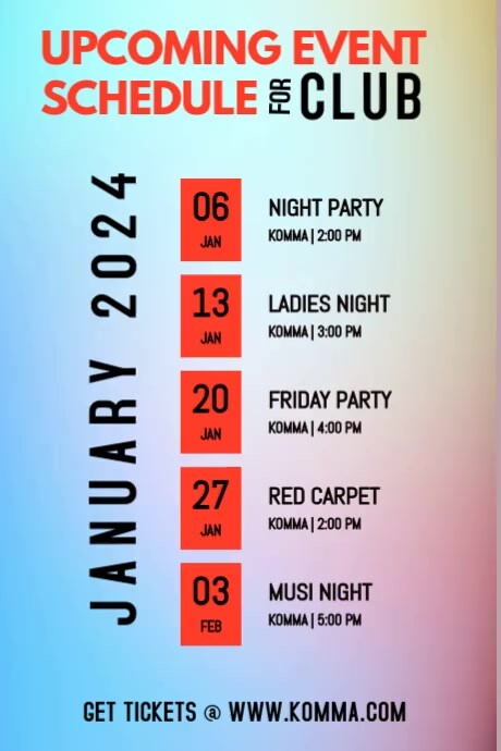Soccer Football Team Schedule Poster (4) Template | PosterMyWall