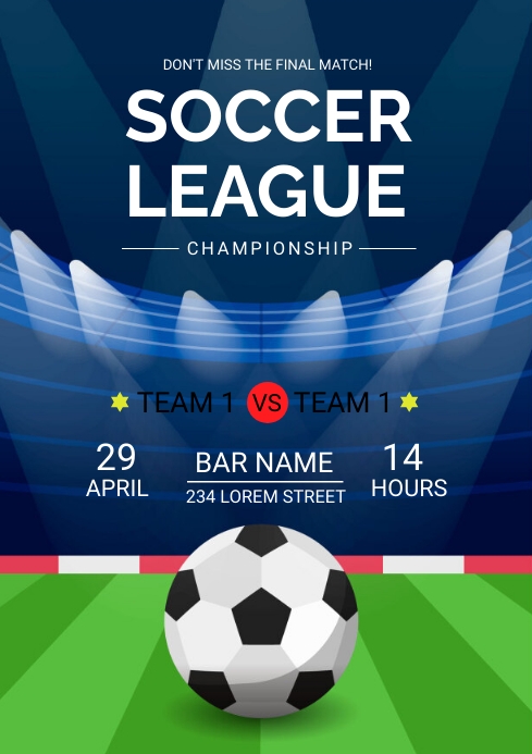 Copy of SOCCER FOOTBALL TEMPLATE | PosterMyWall