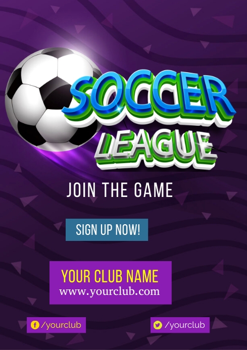 SOCCER FOOTBALL TEMPLATE | PosterMyWall