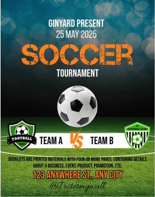 SOCCER FOTTBALL Template | PosterMyWall